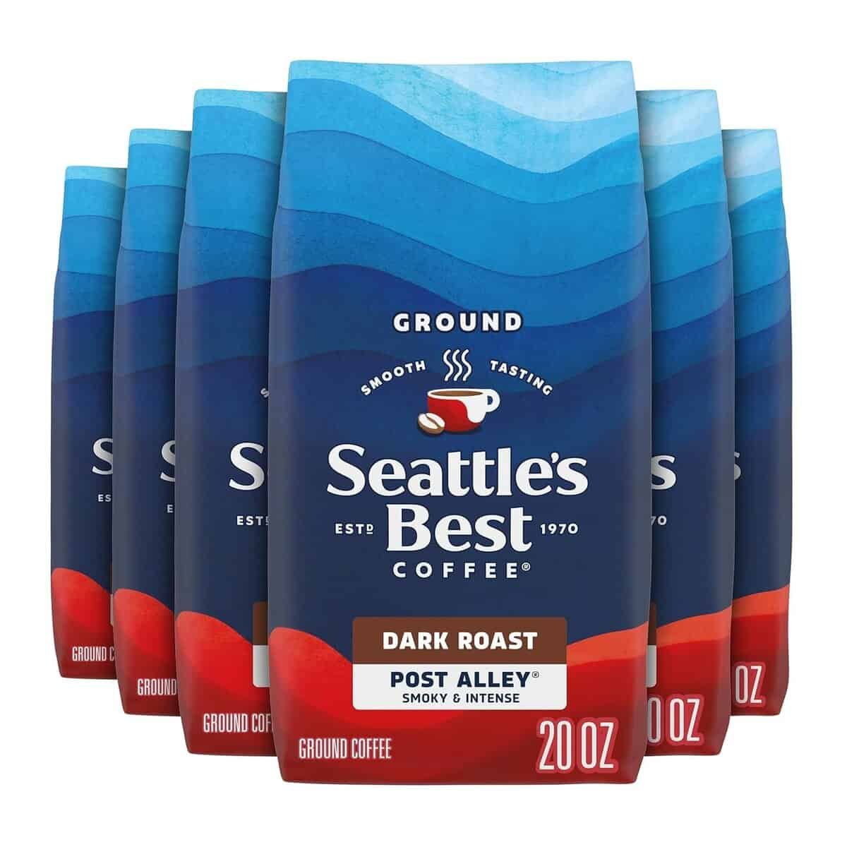 Seattle's Best Coffee Dark Roast Ground Coffee Post Alley 100% Arabica ...