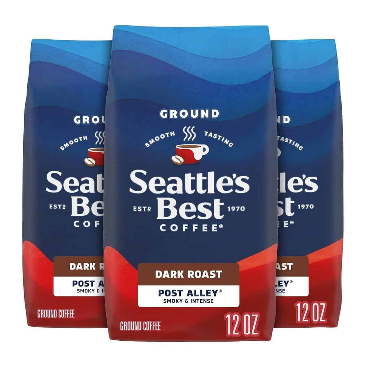 Seattle's Best Coffee Dark Roast Ground Coffee Post Alley 100% Arabica ...